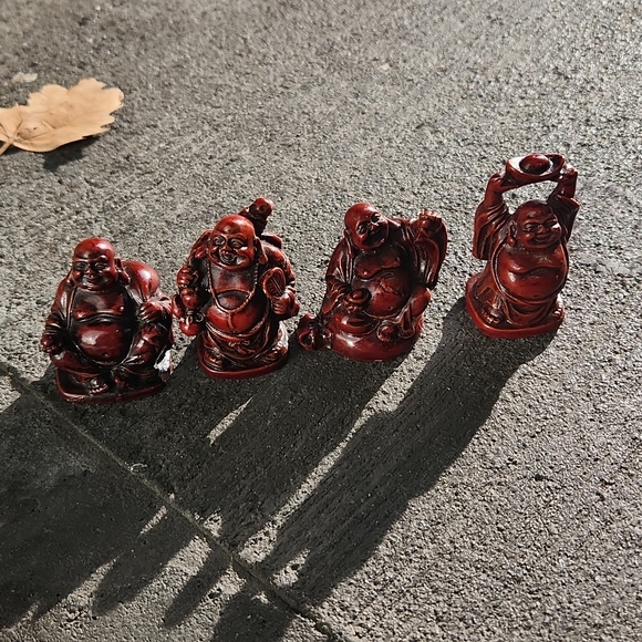 Unknown | Art | Small 12 Inch Tall Wooden Buda Statutes | Poshmark